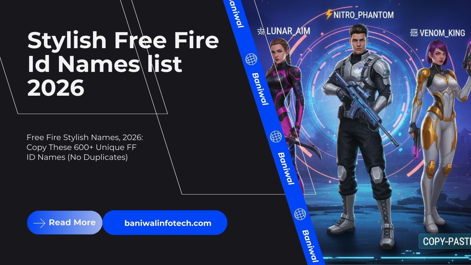 Free Fire Stylish Names: 600+ Best FF ID Names (2026 List)